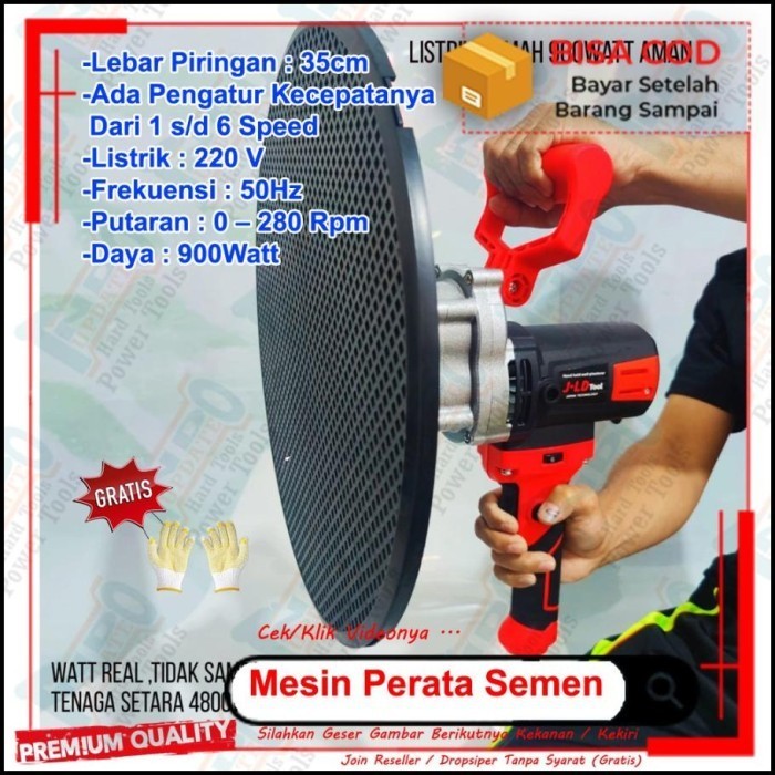 Jual JLD MESIN PLESTER POLES SEMEN ALAT PERATA ACIAN 900 WATT 6 MODE ...