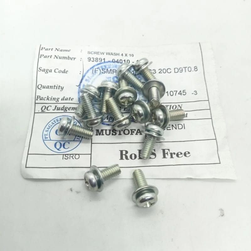 Jual BOLT M4X12 ORIGINAL BAUT 7 M4 1 CM BAUT KARBULATOR DOBLE RING BAUT ...