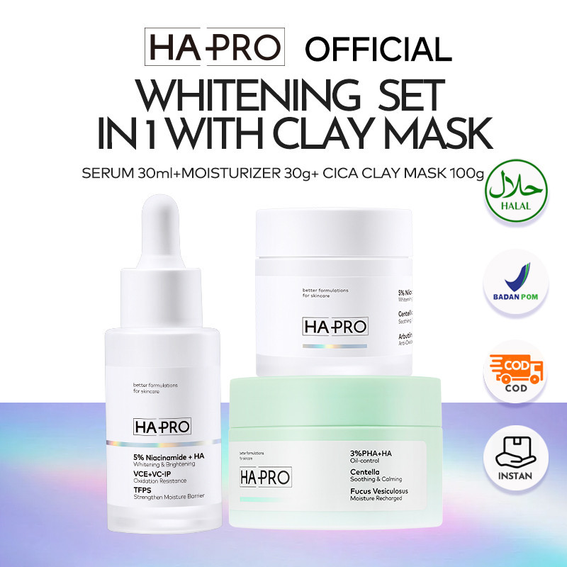 Jual [HAPRO] HA PRO Bundling 3pcs Serum Essence + Moisturizer Cream ...