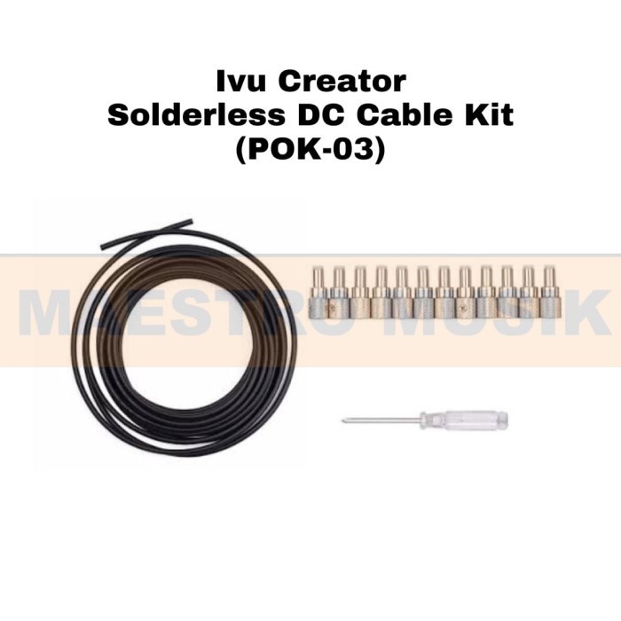 Jual Ivu Solderless Dc Cable Kit Pok 03 - 5 Mtr Cable , 12 Pc Dc Plugs | Shopee Indonesia