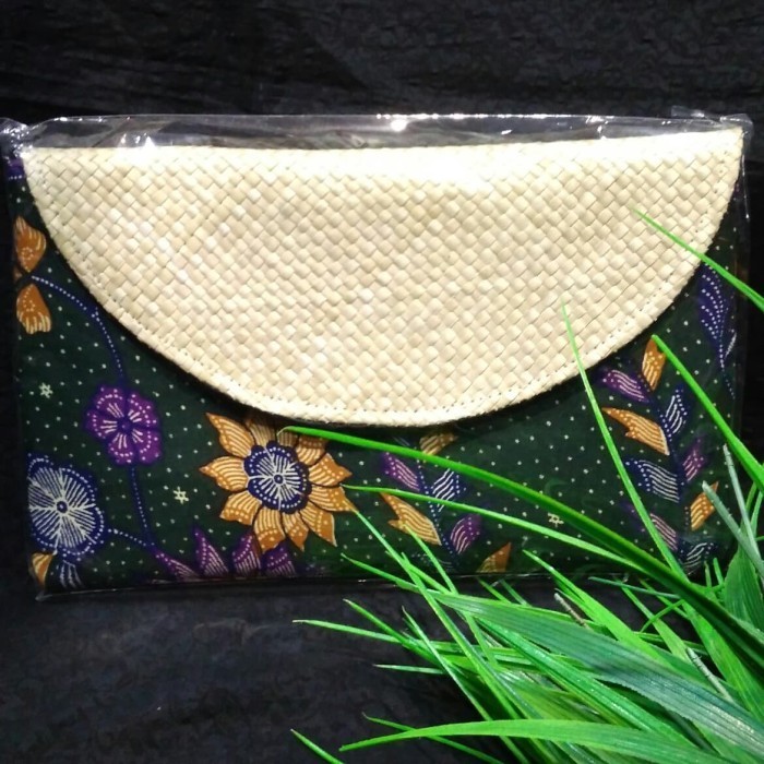 Jual clutch batik lawasan anyaman pandan dompet tas gift khas Indonesia ...