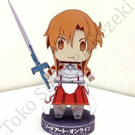 Jual Action Figure Sword Art Online Asuna Yuuki Papercraft SAO Paper ...