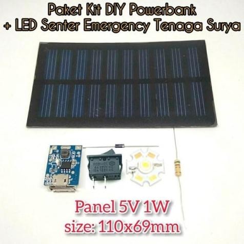 Jual Paket 5 in 1 Modul Kit Powerbank Panel Surya / Solar Cell DIY ...