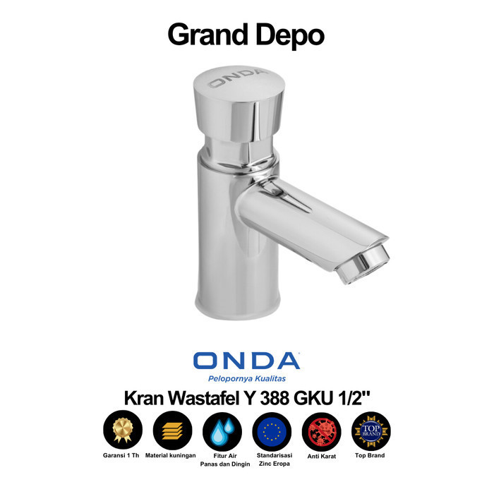 Jual Onda Kran Wastafel Y 388 GKU 1/2" / Kran Wastafel Onda / Kran Air Onda | Shopee Indonesia