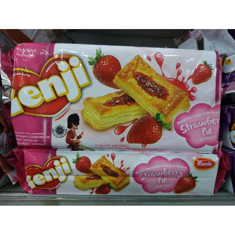 Jual KZ - monde genji biskuit strawberry pie 85g | Shopee Indonesia