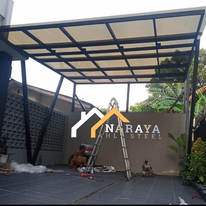 Jual kanopi rangka baja ringan atap solar flat | Shopee Indonesia