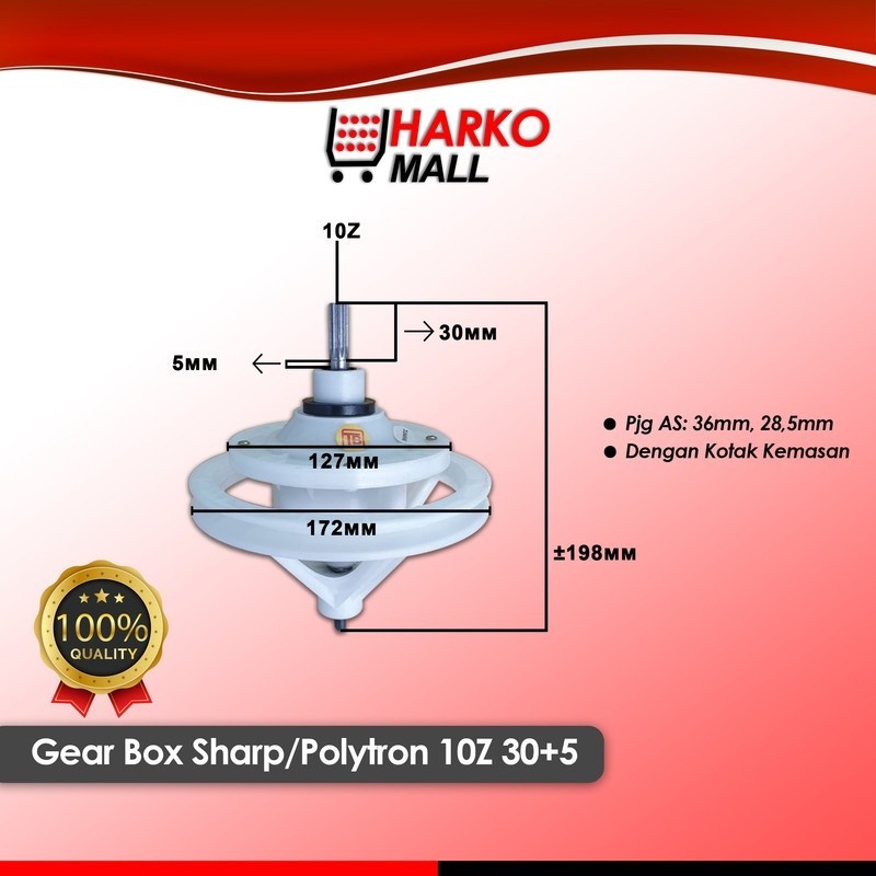 Jual Gear Box Gearbox Girbok Mesin Cuci SHARP/POLYTRON Gerigi 10 Gigi ...