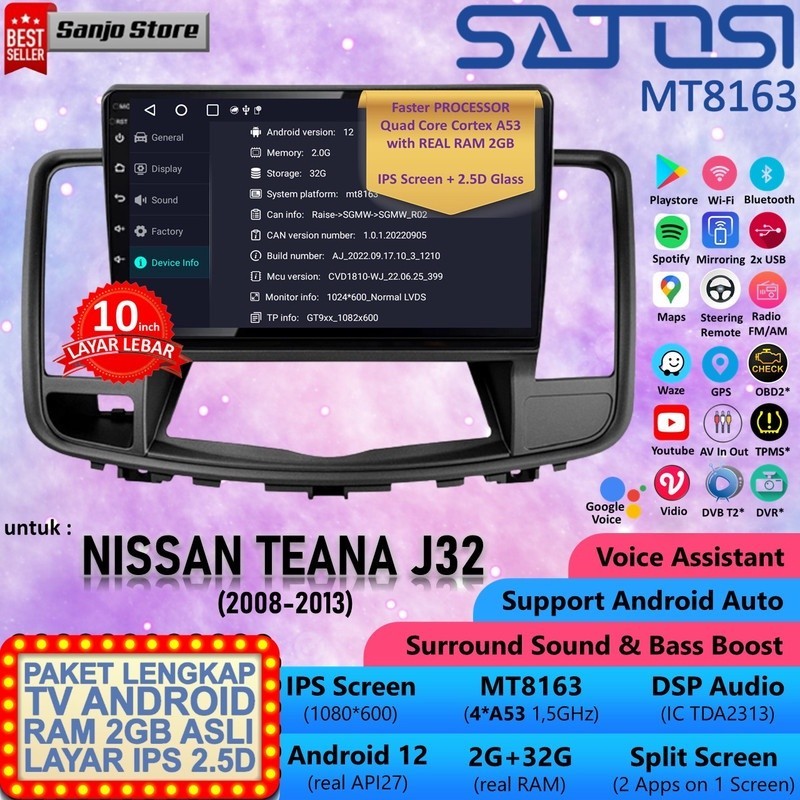 Jual SANJO - Paket Frame OEM + Soket PNP + Headunit Android 10 inch ...