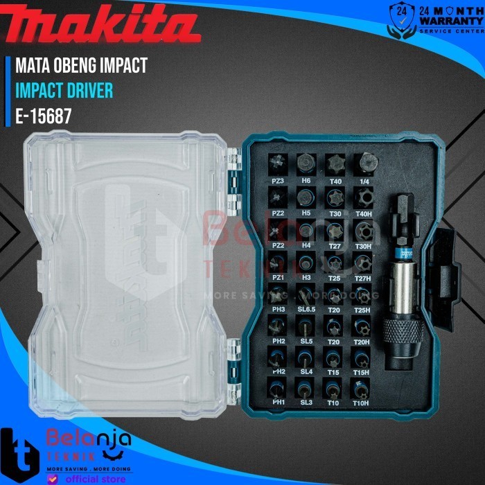 Jual Makita Magnetic Screwdriver Bit Set 33 Pcs Mata Obeng Impact E ...