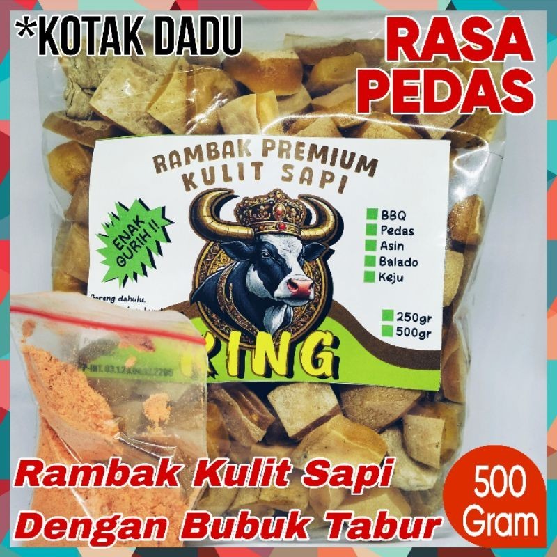 Jual 500g KING Kerupuk Rambak Kulit Sapi Dengan Varian Rasa Bubuk ...