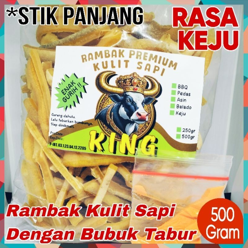 Jual 500g KING Kerupuk Rambak Kulit Sapi Dengan Varian Rasa Bubuk ...