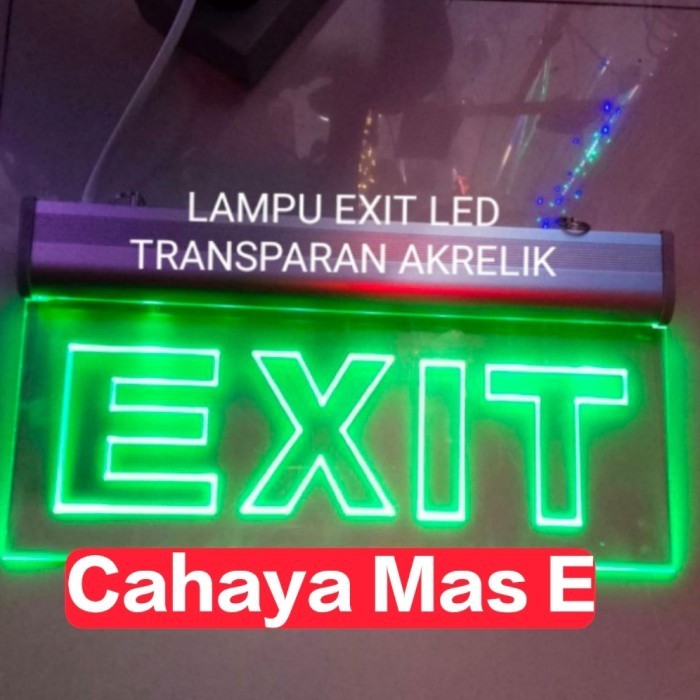 Jual Lampu Exit Led Emergency Transparan | Shopee Indonesia