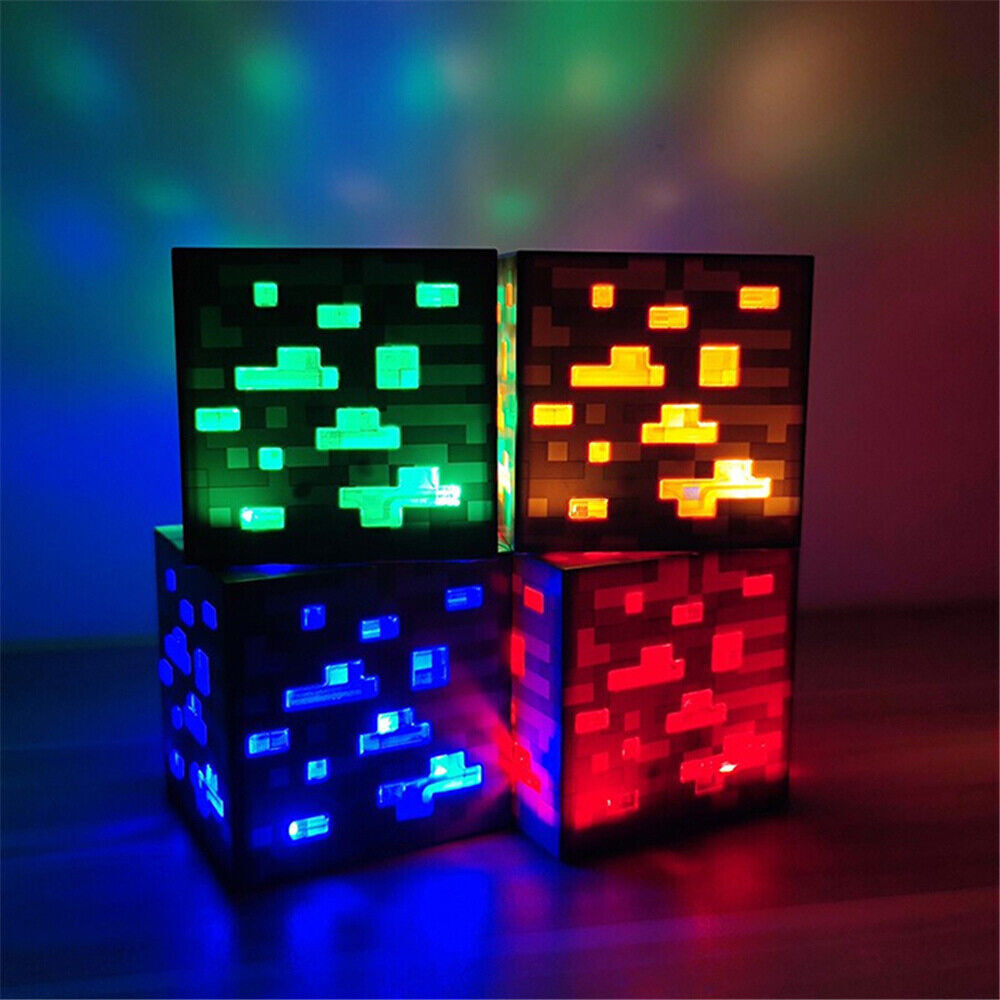 Jual Lampu LED Minecraft Square Cubic Stone Lamp Night Light - MC-1866 ...