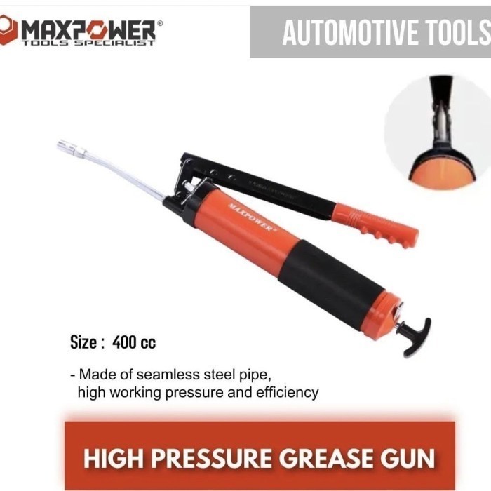 Jual Pompa Gemuk 400 Cc Maxpower High Pressure Grease Gun Besi Minyak ...