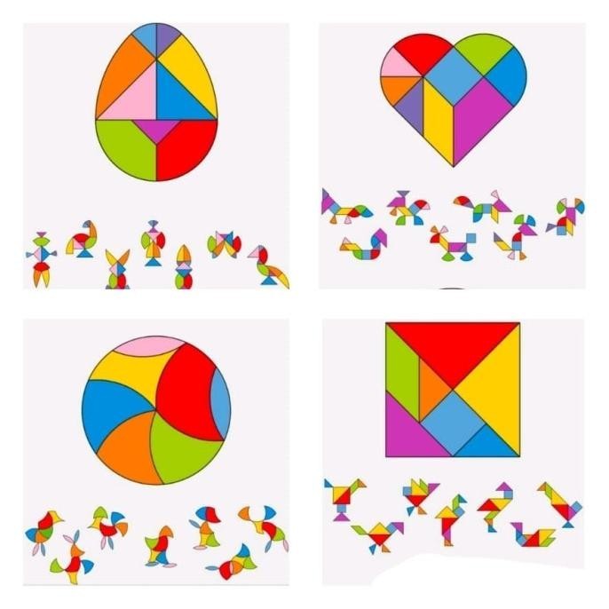 Jual Mainan Edukasi Anak Puzzle Tangram Love ~ WOODEN TANGRAM PUZZLE ...