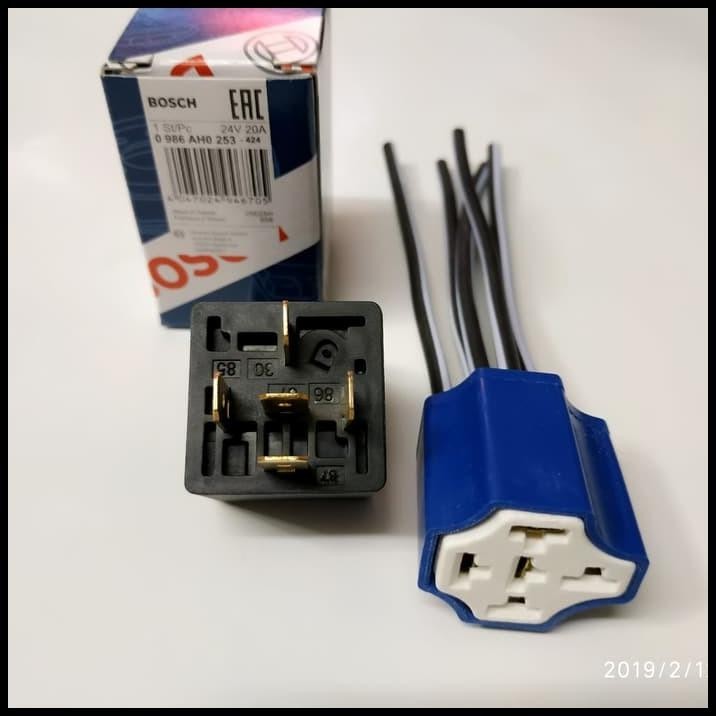 Jual TERMURAH RELAY BOSCH 24V 20A KAKI 5 BIASA/BUKAN PEMUTUS+SOCKET RELAY KERAMIK !! | Shopee ...