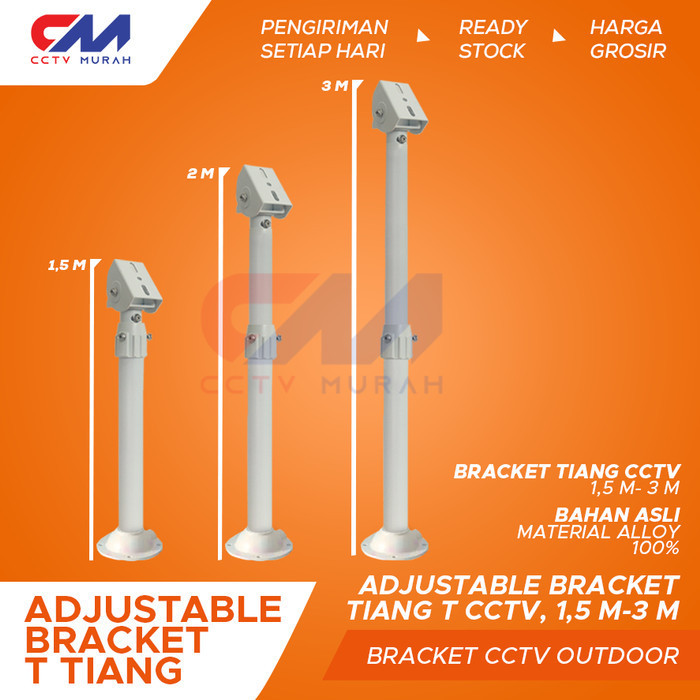 Jual Adjustable Bracket Tiang T35 Cctv Outdoor, Ukuran 1,5 M - 3 M ...
