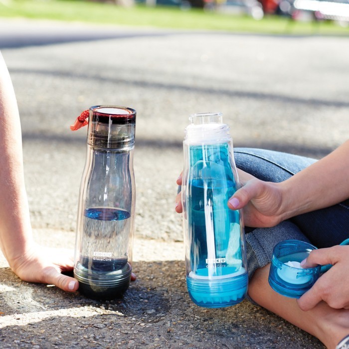 Jual Zoku 16Oz Suspended Core Bottle - Botol Kaca Plastik, Botol Minum ...