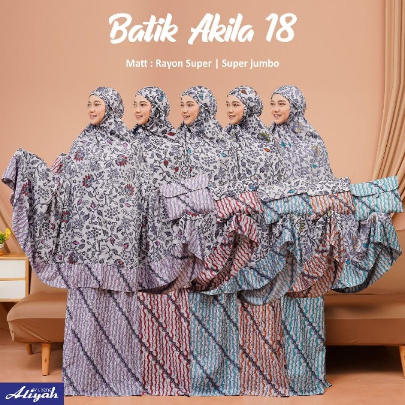 Jual Mukena Akila Batik 18 Katun Rayon Super ukuran Super Jumbo ...