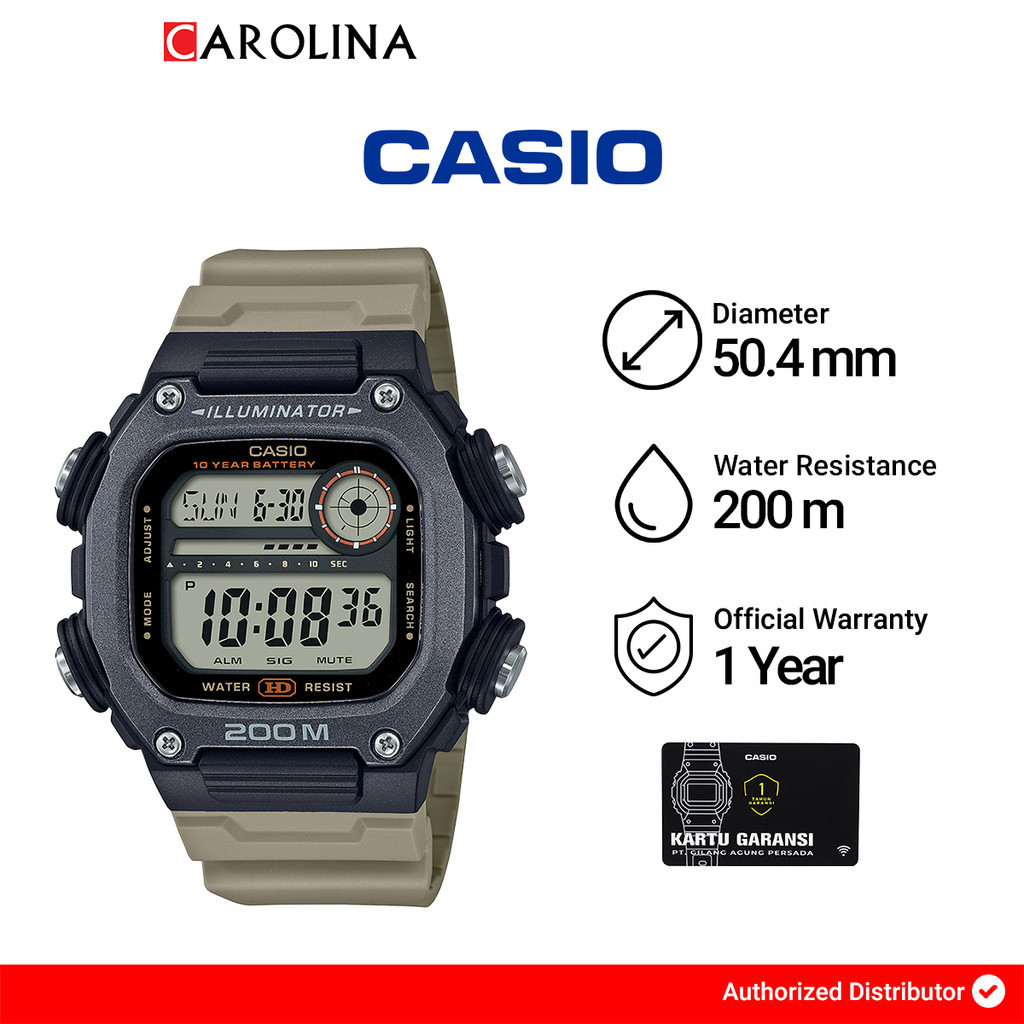 Jual Jam Tangan Pria Casio General DW-291HX-5A Youth Digital Dial Sand Brown Resin Band | Shopee ...