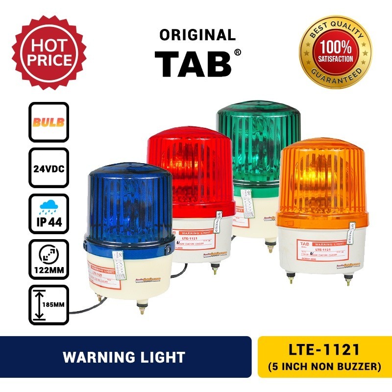 Jual Lampu Warning Light Rotary 5 inch 24V DC TAB | Shopee Indonesia