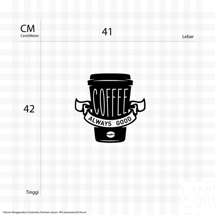 Jual Sticker Sticker Cutting Coffee Good Kopi Cafe Kafe Dinding Kaca ...