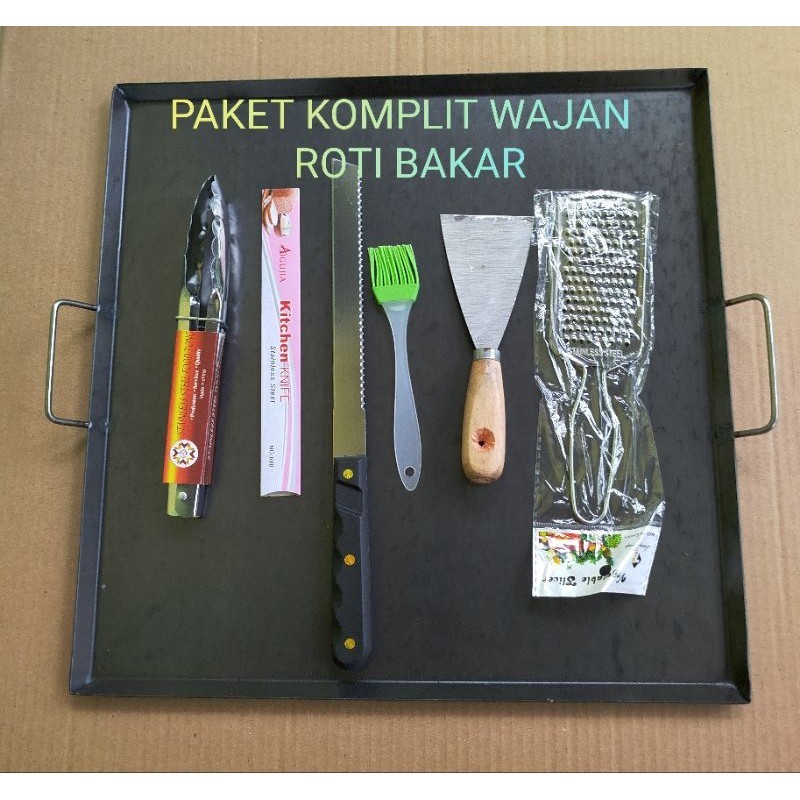 Jual paket lengkap wajan roti bakar / wajan kebab / wajan burger ...