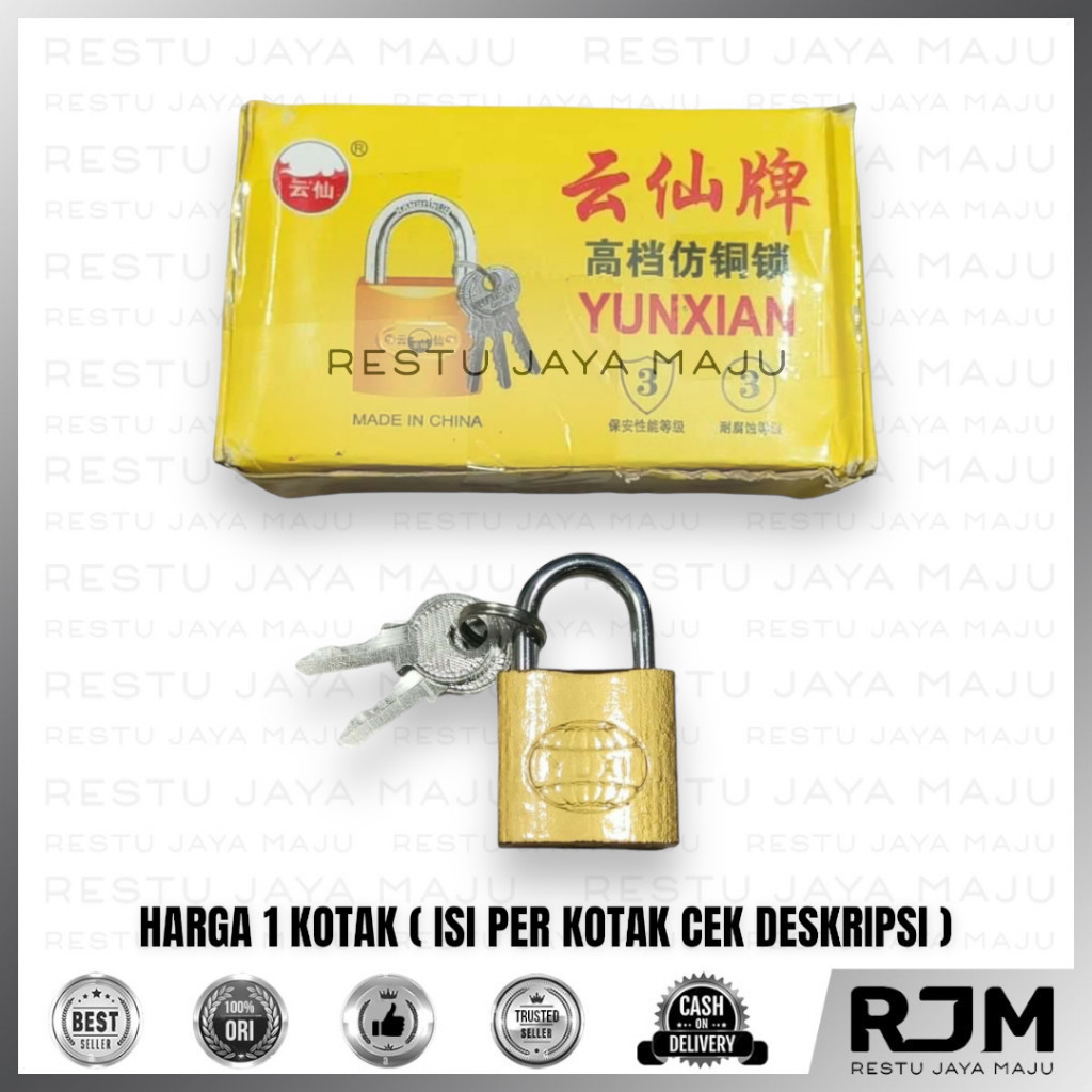 Jual [12 pcs] YUNXIAN Gembok Cat 25mm Kunci Koper Tas Laci Lemari rj ...