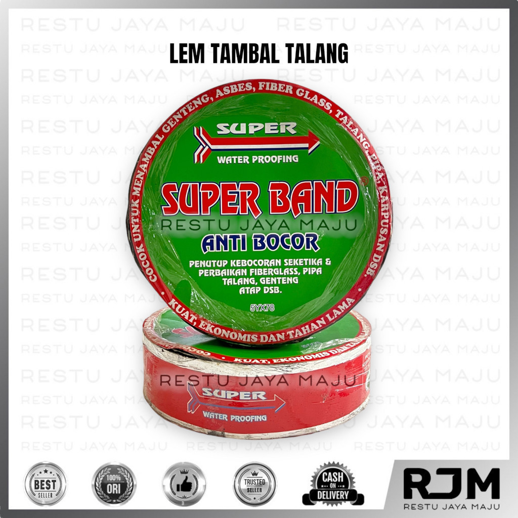 Jual SUPERBAND Penambal Talang 10 meter 5 cm Lem Isolasi Talang Genteng Asbes Lakban Flinkote ...