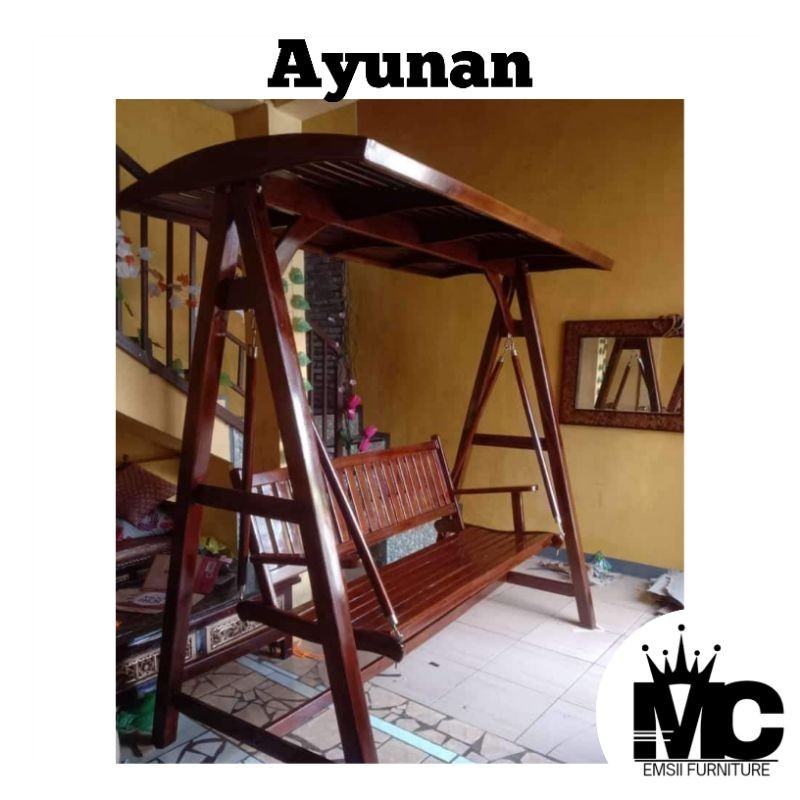 Jual Ayunan Taman Kayu Jati Ayunan Kayu Jati Ayunan Teras Kayu Jati