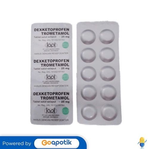 Jual DEXKETOPROFEN TROMETAMOL LAPI 25 MG STRIP 10 TABLET | Shopee Indonesia