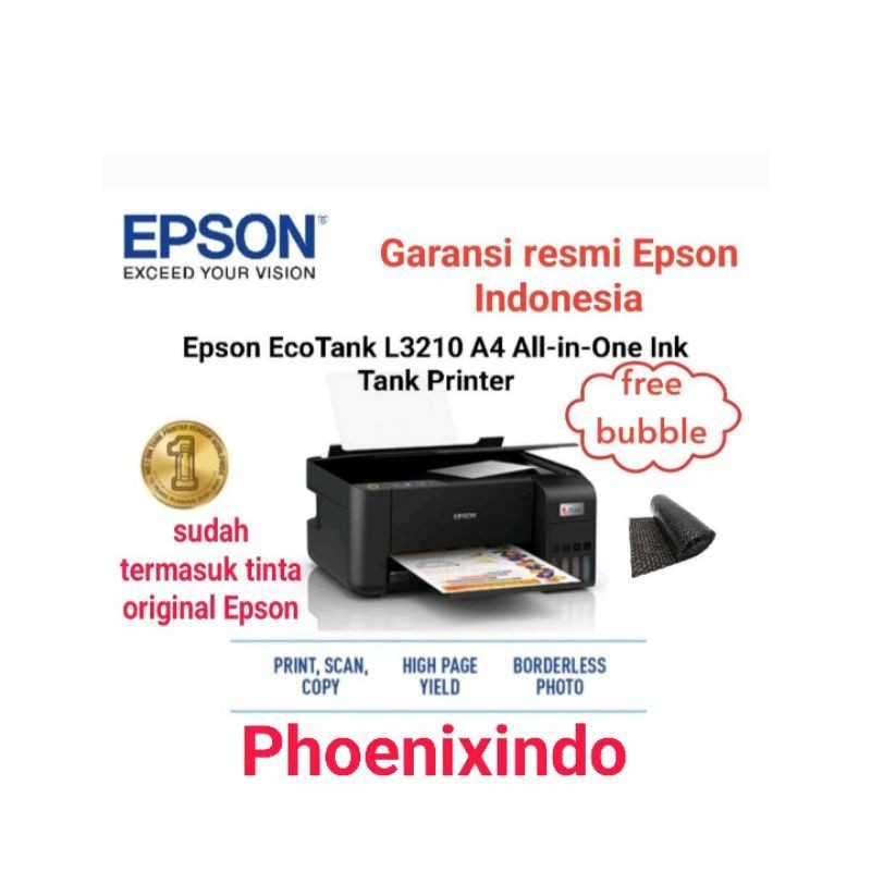 Jual PRINTER EPSON ECOTANK L3210 ALL-IN-ONE INK TANK L 3210 PRINT,SCAN,COPY | Shopee Indonesia