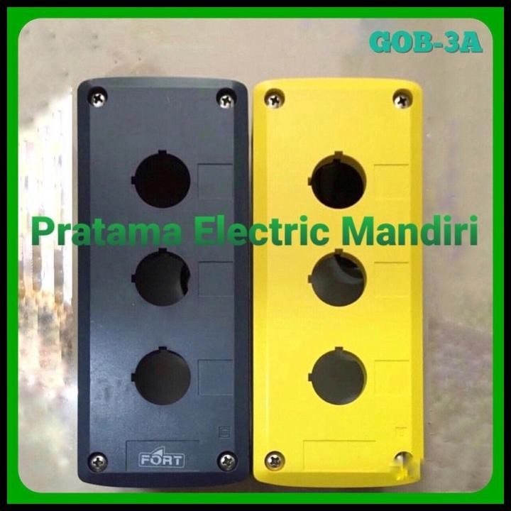Jual TERBARU FORT CONTROL BOX PUSH BUTTON STATION GOB-3A 3 HOLE 22MM ...