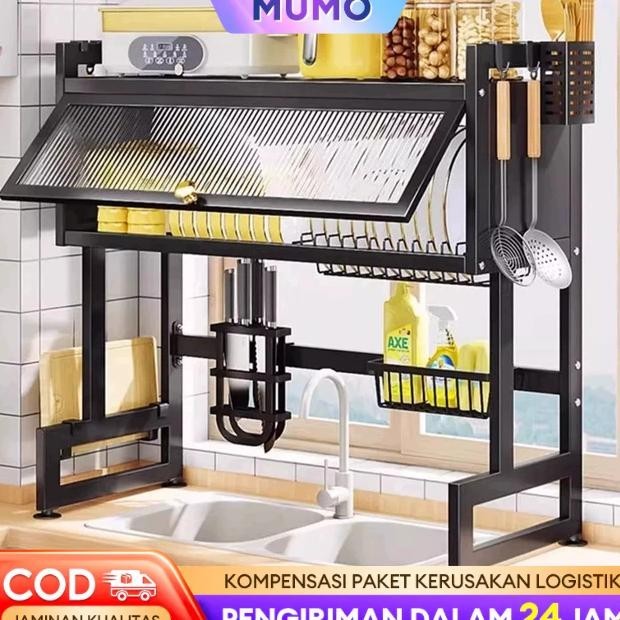 Jual Rak Piring Wastafel Tertutup Stainless Steel Dengan Aksesoris Rak ...