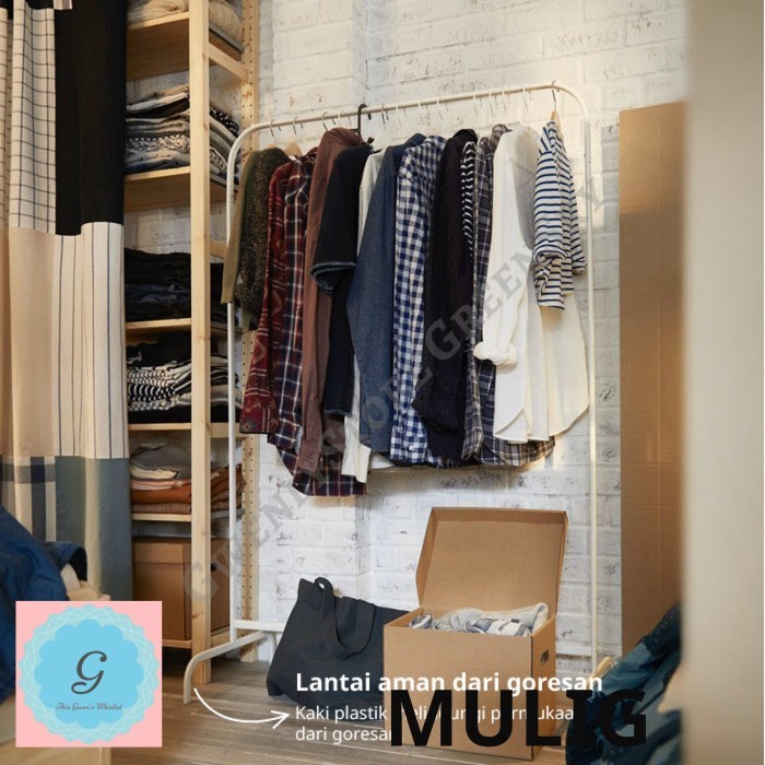 Jual rak gantungan baju besi metal clothing rack kokoh bisa bongkar ...