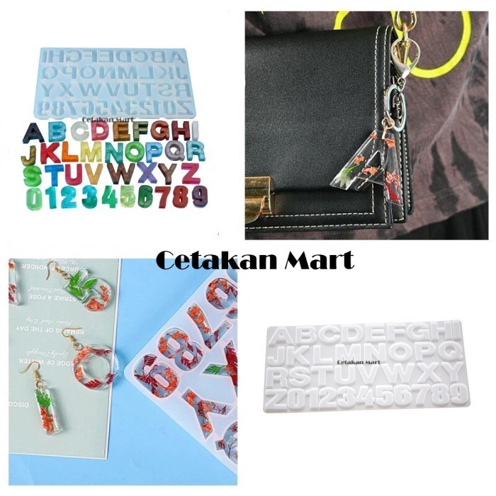 Jual CM CETAKAN RESIN EPOXY CRAFT DIY HURUF ANGKA ALPHABET NUMERIK 4 CM ...
