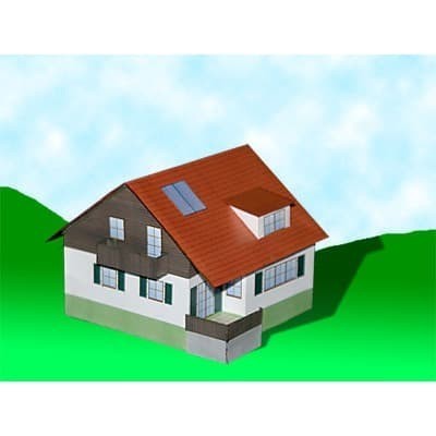 Jual diy papercraft diorama rumah villa pegunungan skala 1-100 ...