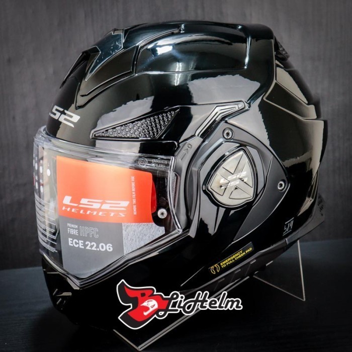 Jual LS2 HELM FF901 ADVANT X SOLID BLACK GLOSSY MODULAR | Shopee Indonesia