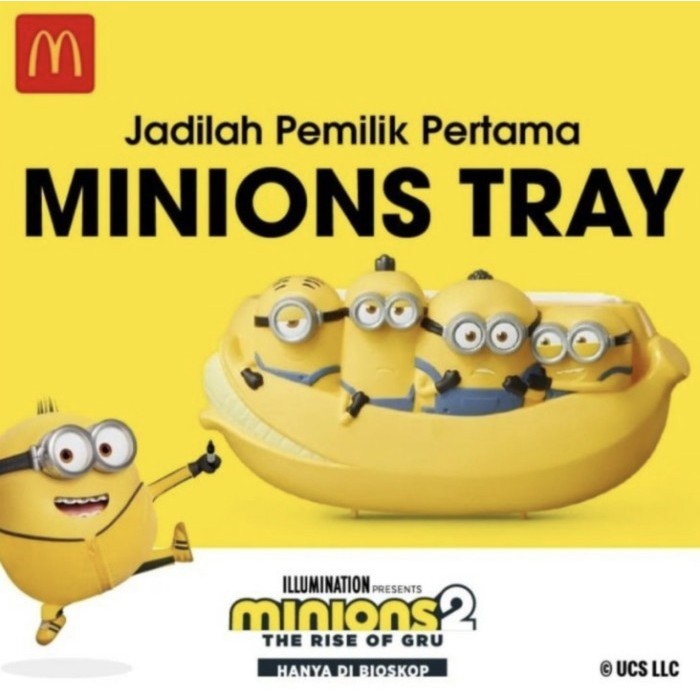 Jual Ready MINIONS TRAY MCDONALDS LIMITED EDITION MINION TRAY MCD ...