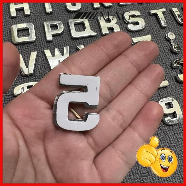 Jual EMBLEM HURUF ANGKA TEMPELAN STICKER HURUF & ANGKA SATUAN UNIVERSAL ...