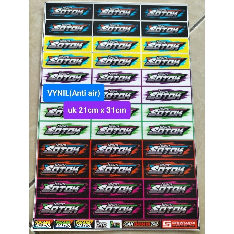 Jual STIKER TEAM SOTOK | STIKER SOUNDSYSTEM | STIKER ANTI AIR | STIKER ...