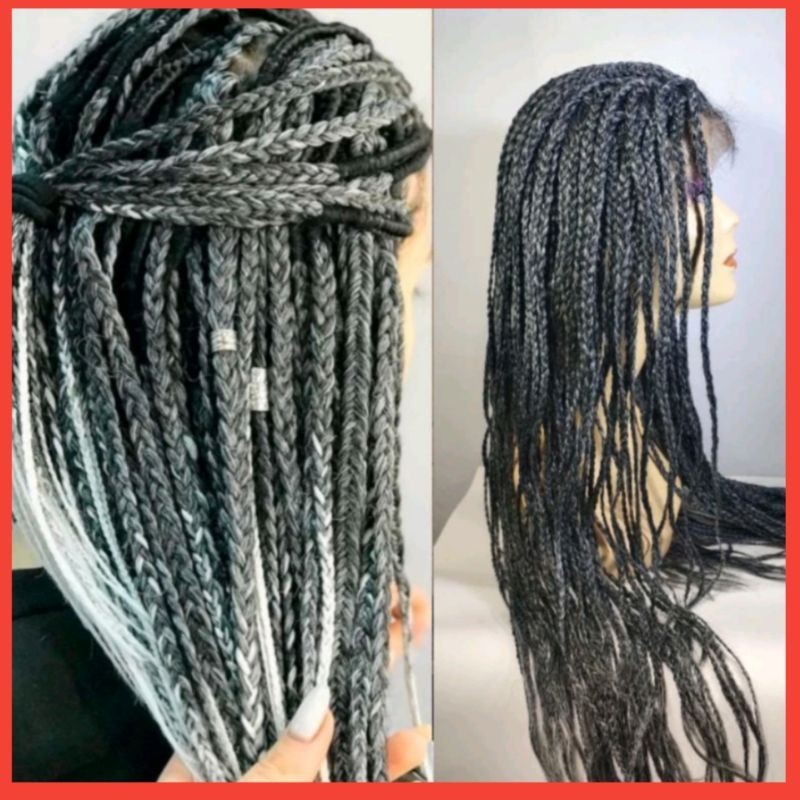 Jual Wig Lace Front Kepang Panjang Warna Uban Untuk Pria Atau Wanita ...