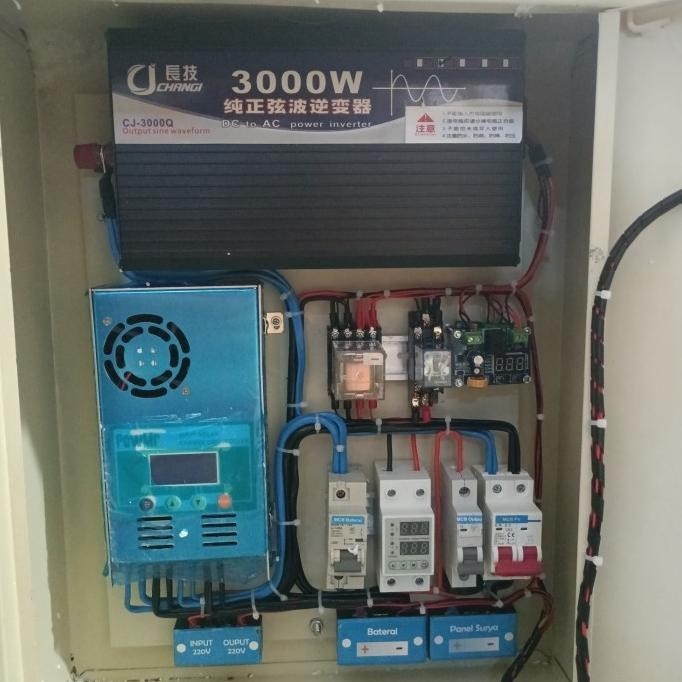 Jual box panel plts 3000W PSW mppt 60A otomatis solar cell solar ...