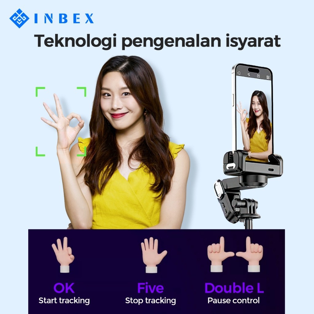 Jual New Inbex M1 Pro Gimbal Stabilizer Tripod Bluetooth Remote 88Cm Ai ...