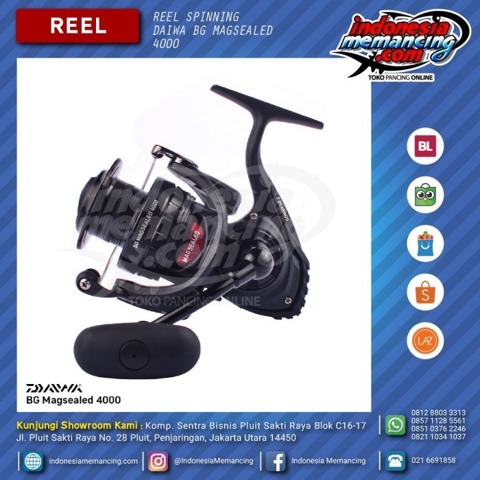 Jual REEL SPINNING DAIWA BG MAGSEALED 2018 - 4000 INDONESIA MEMANCING | Shopee Indonesia