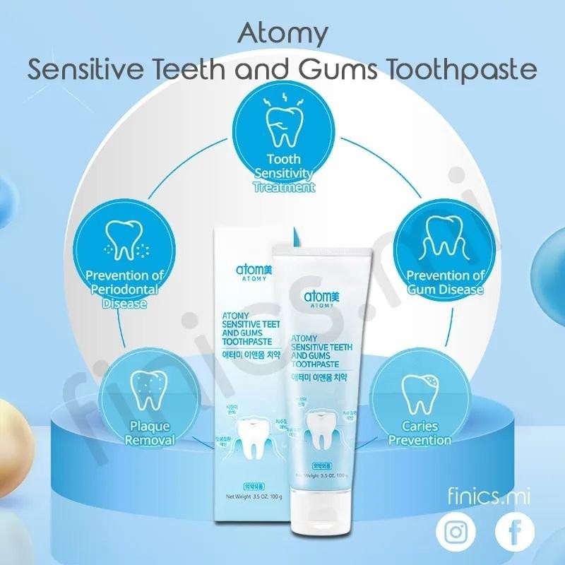 Jual Atomy Sensitive Teeth & Gums Toothpaste Odol (3 tube x 100gr ...