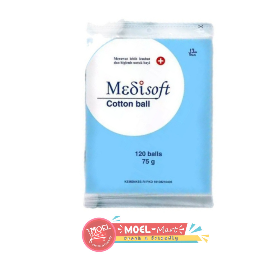 Jual MEDISOFT Cotton Ball 120 balls 75gr | Shopee Indonesia