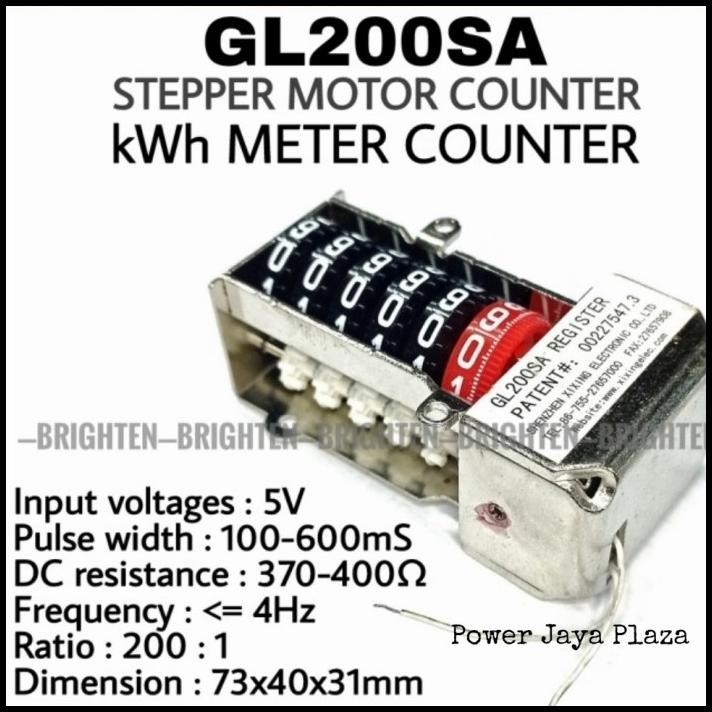 Jual GRATIS ONGKIR STEPPER MOTOR COUNTER KWH METER COUNTER ANALOG 5V ...