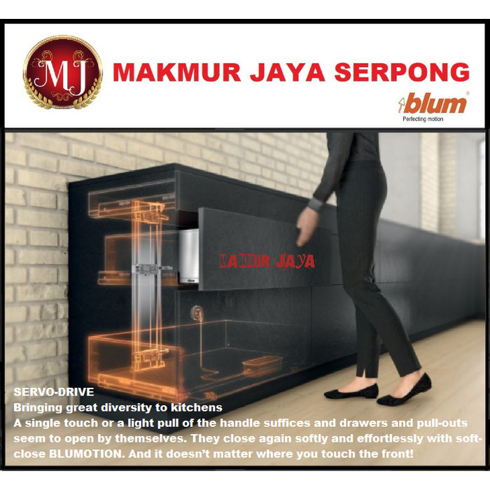 Jual Baru Blum Servo-Drive Intivo Tbx S1 98.5 Mm Alumunium Tandem Box ...