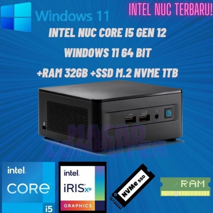 Jual MINI PC INTEL NUC i5 GEN 12 FULLSET WIN11 +RAM +SSD |INTEL ...